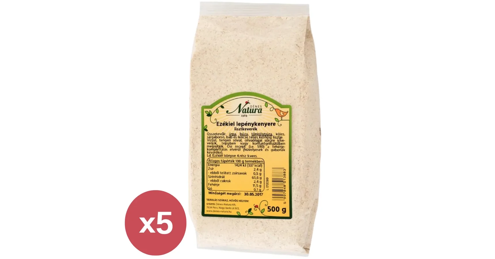 Dénes Natura Ezékiel liszt csomag 5×500 g - Reform Nagyker