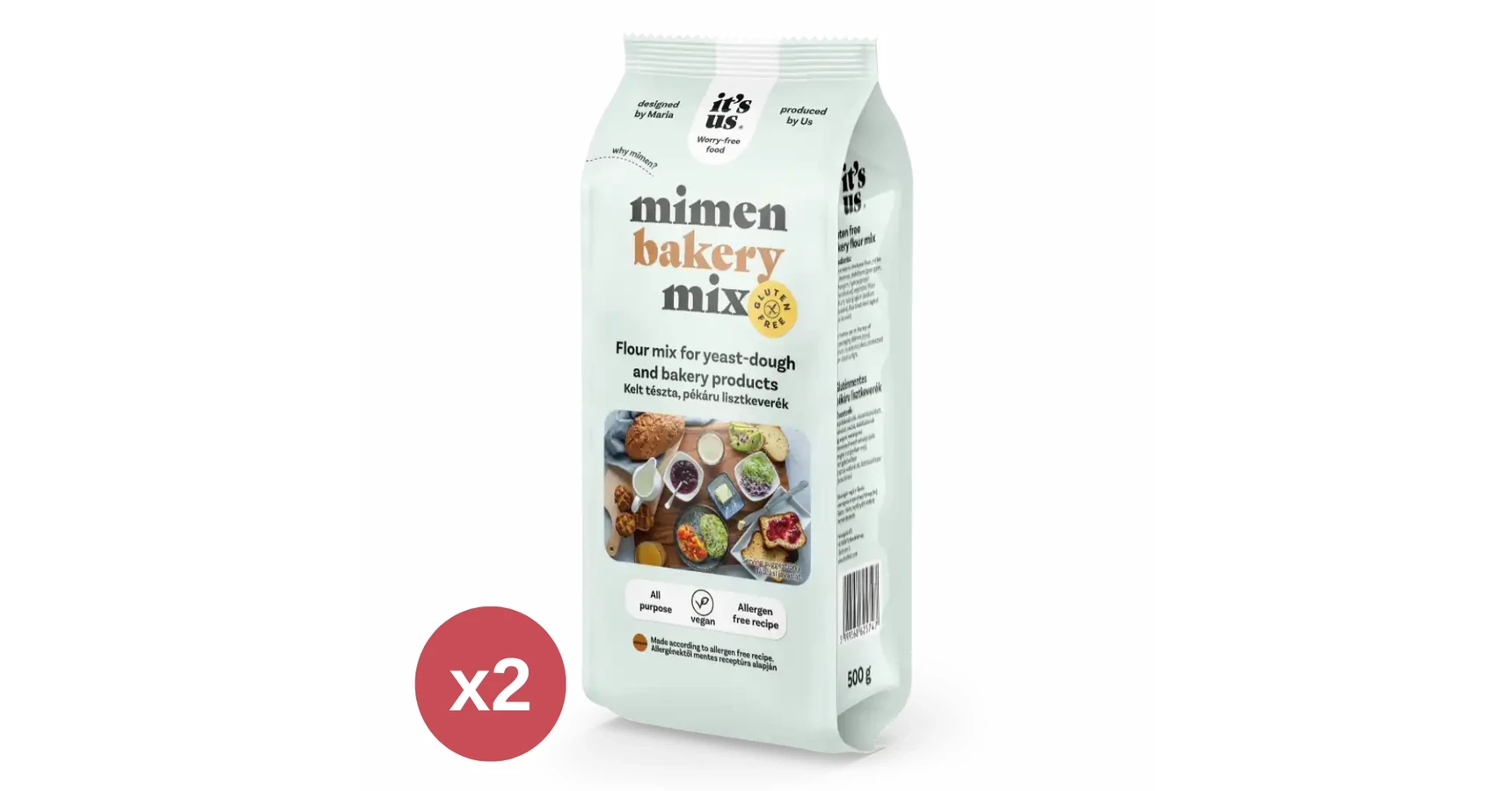 It’s us MIMEN gluténmentes lisztkeverék 500 g – Vegán, allergénmentes