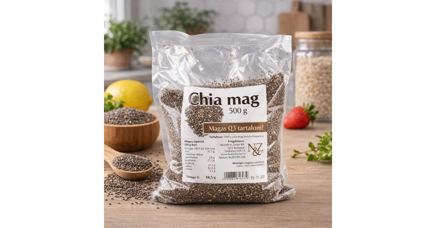 N&Z Chia mag 500 g – 100% chia mag konyhai felhasználásra