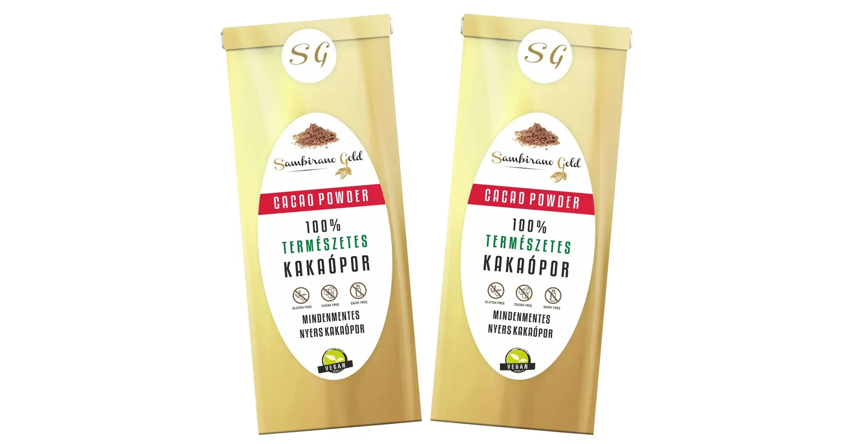 Sambirano Gold nyers, teljes értékű kakaópor DUO 2×1 kg