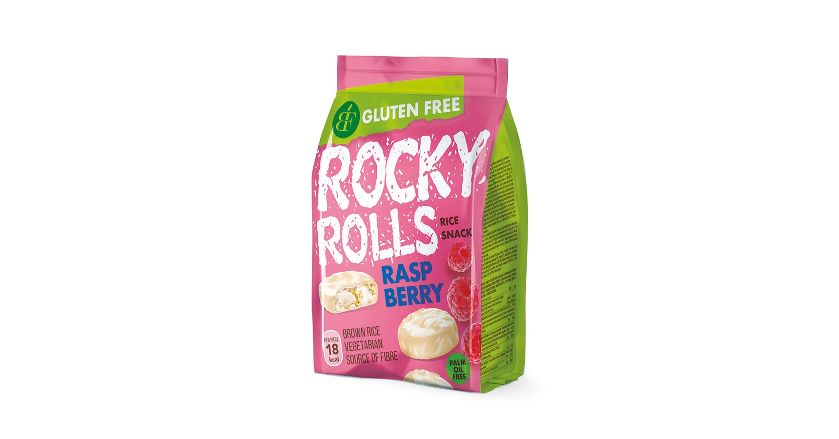 Benlian Rocky Rolls - MÁLNA ízű puff. rizs korong csok.bev 70 g