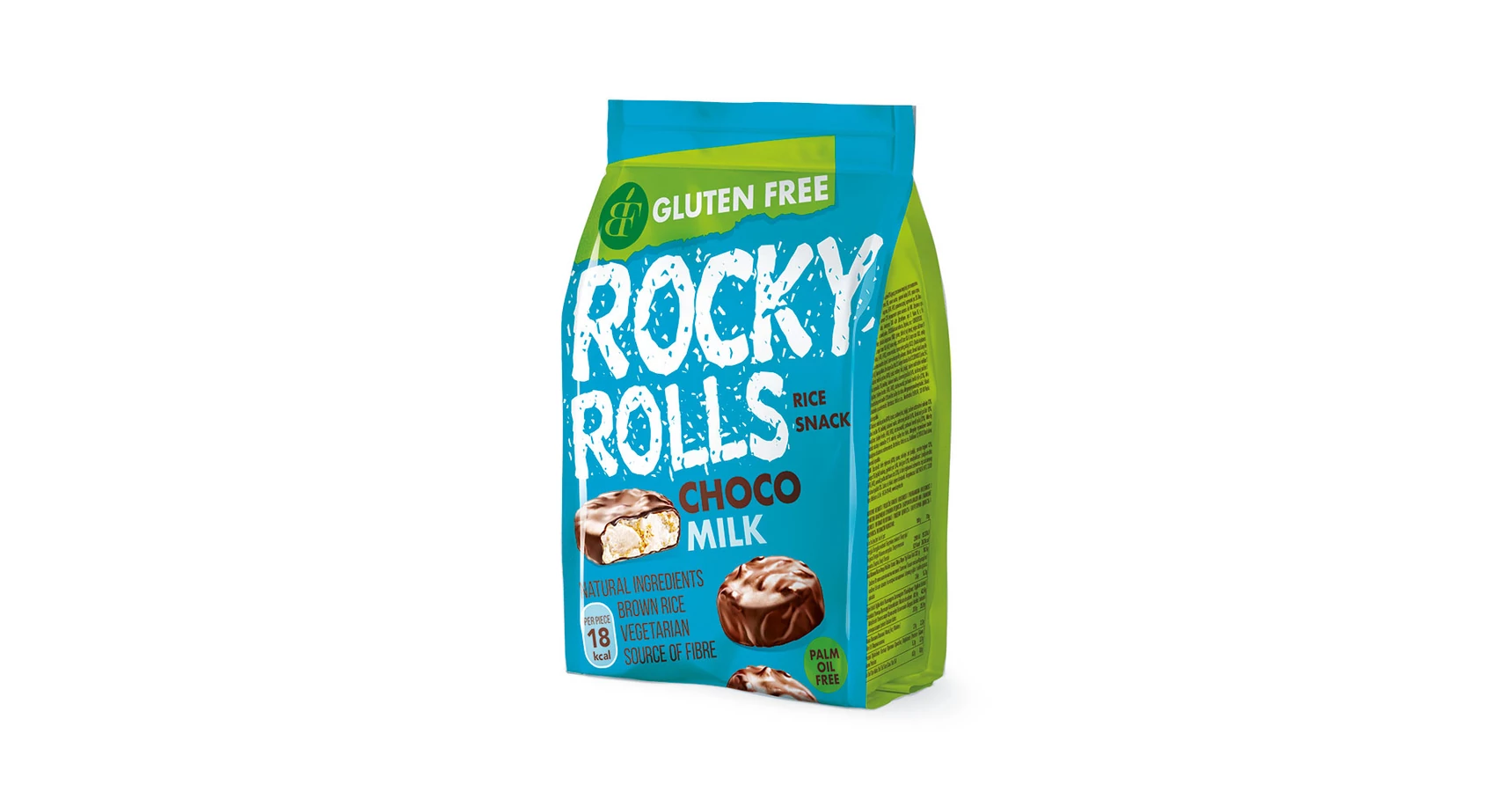 Rocky Rolls - TEJ ízű puff. rizs korong csok.bev 70 g