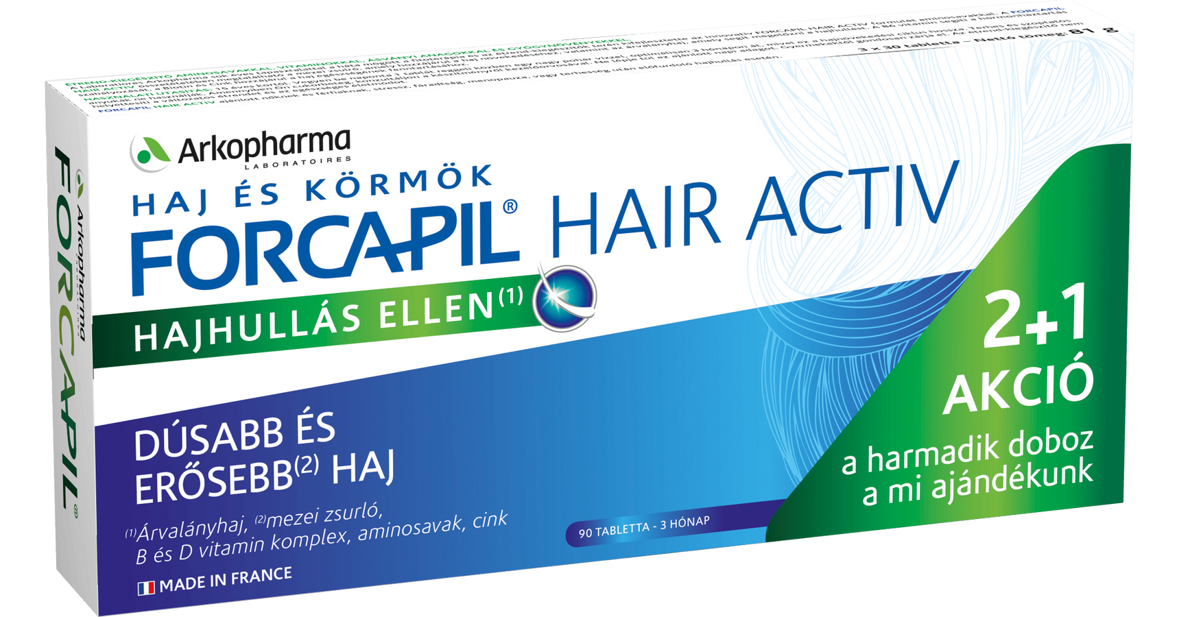 Forcapil Hair Activ Hajhullás elleni tabletta 90 db - Natur Reform