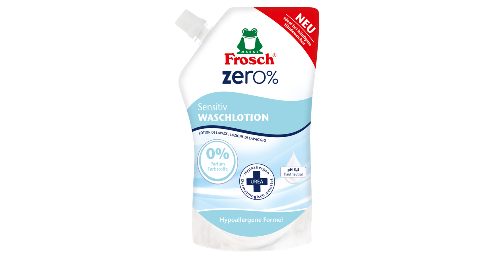 Frosch Zero % folyékony szappan utántöltő Ureával 500 ml – Reform Nagyker