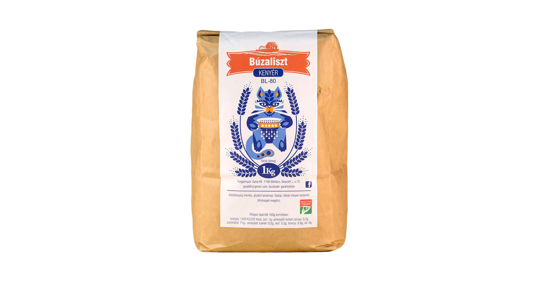 Garat Malom BL-80 Kenyérliszt 1000 g - Natur Reform