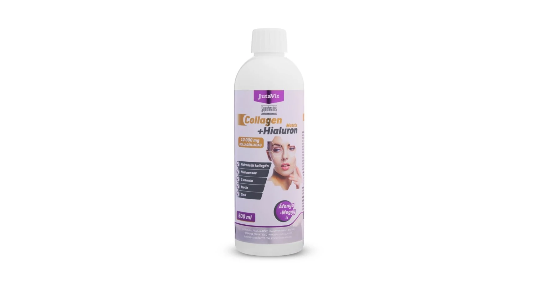 JutaVit Collagen + Hialuron Matrix 500 ml áfonya-meggy íz